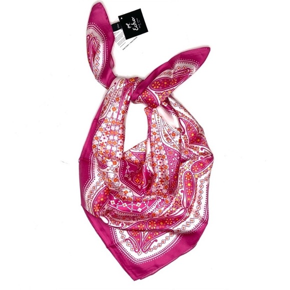 Echo | Accessories | Echo New York Pink Paisley Silk Scarf | Poshmark